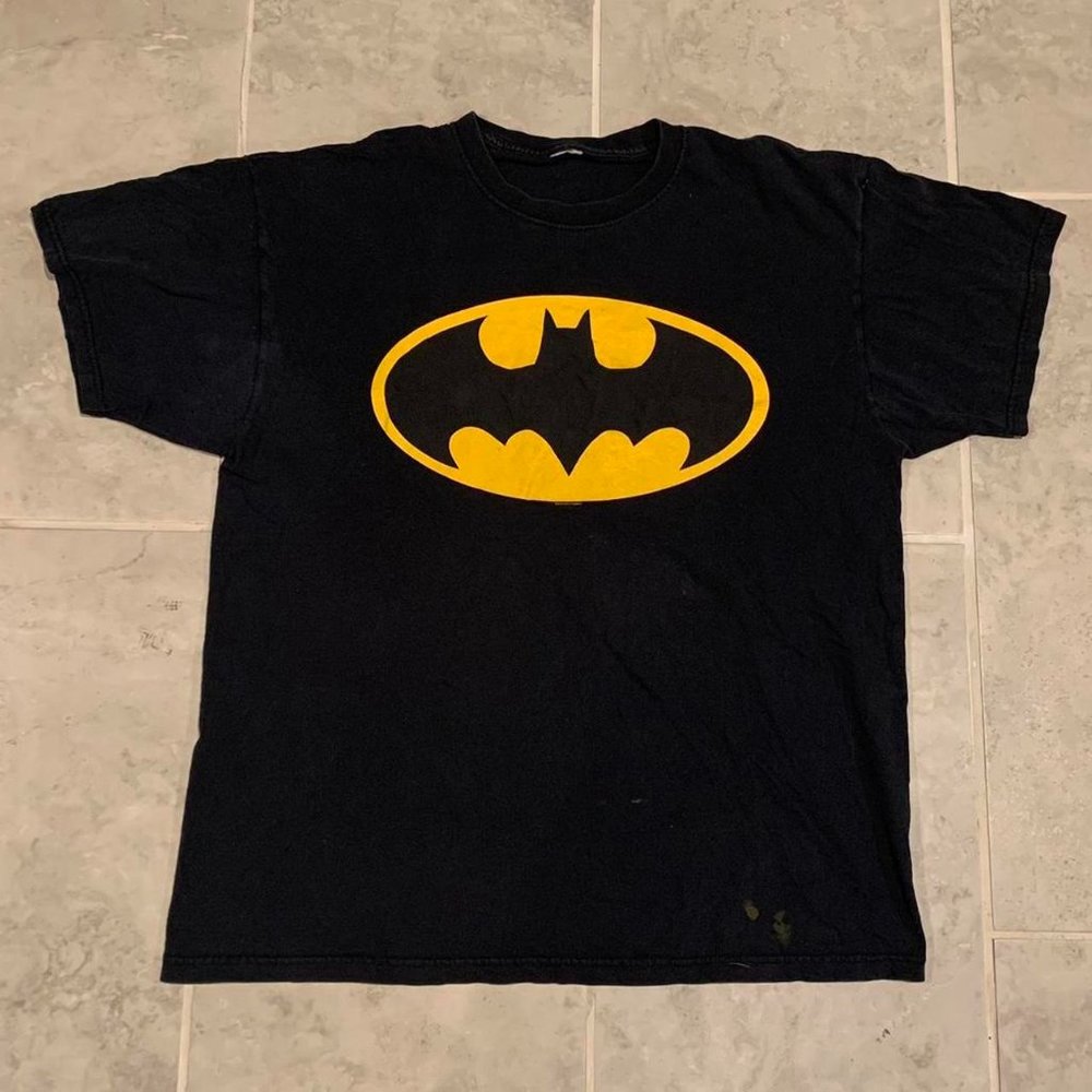 Vintage Y2k The Batman Classic Bat Logo Graphic Print… - Gem